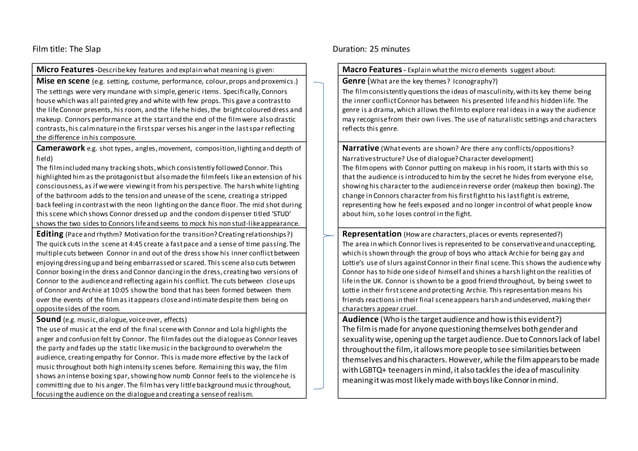 Three Short Film Analysis | PPT