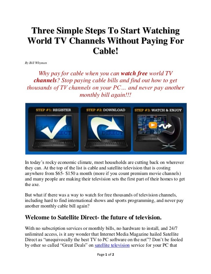 Start Watching Free World TV Channels In Three Simple Steps