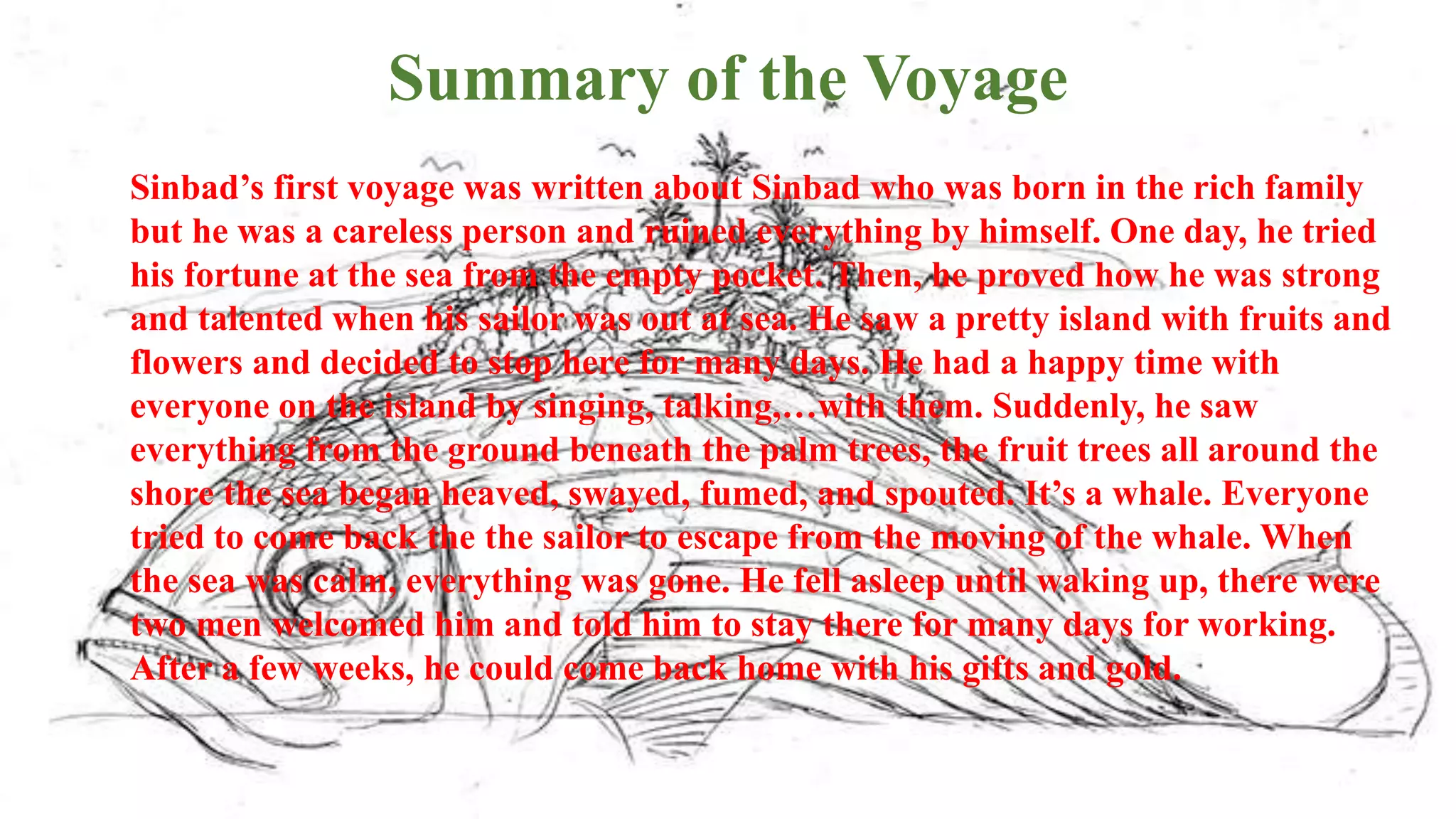 Three slide challenge -The Seven Voyages of Sinbad | PPTX