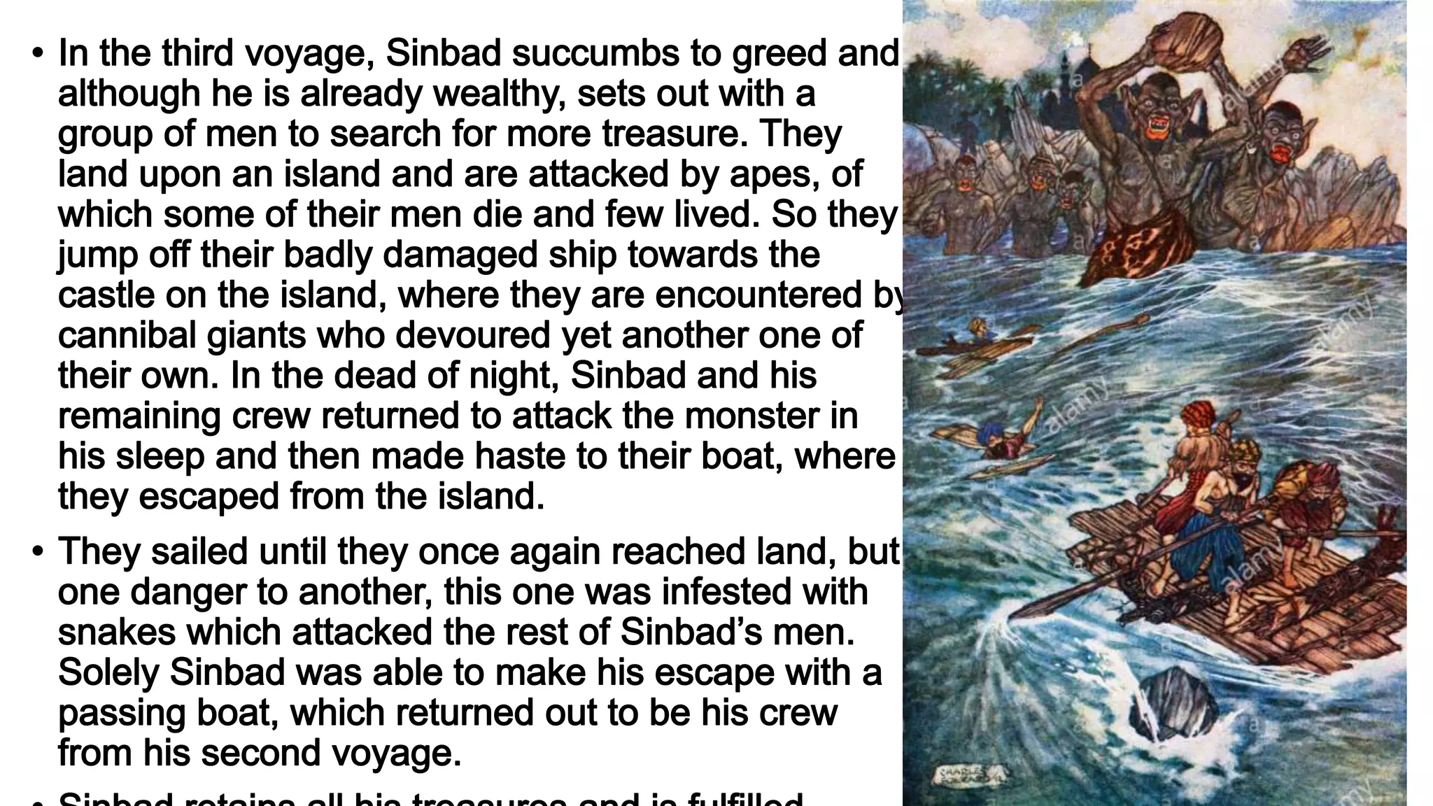 Three slide challenge -The Seven Voyages of Sinbad | PPTX