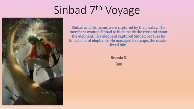 Three slide challenge -The Seven Voyages of Sinbad | PPTX | Cruises ...