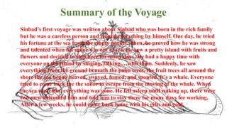 Three slide challenge -The Seven Voyages of Sinbad | PPTX
