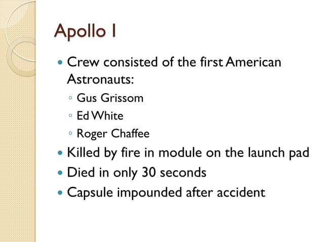 Three space tragedies | PPT