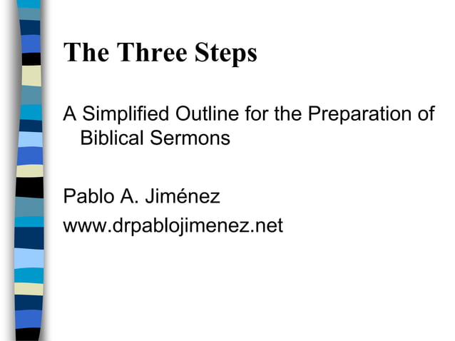 The Three Steps: Biblical Interpretation for Preaching | PPTX ...
