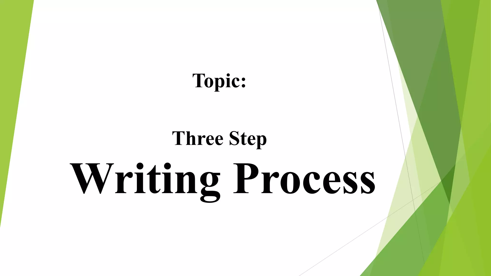 Three step writing process | PPTX