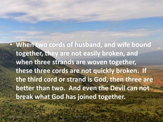 Three Strands Necessary in Marriage | PPT