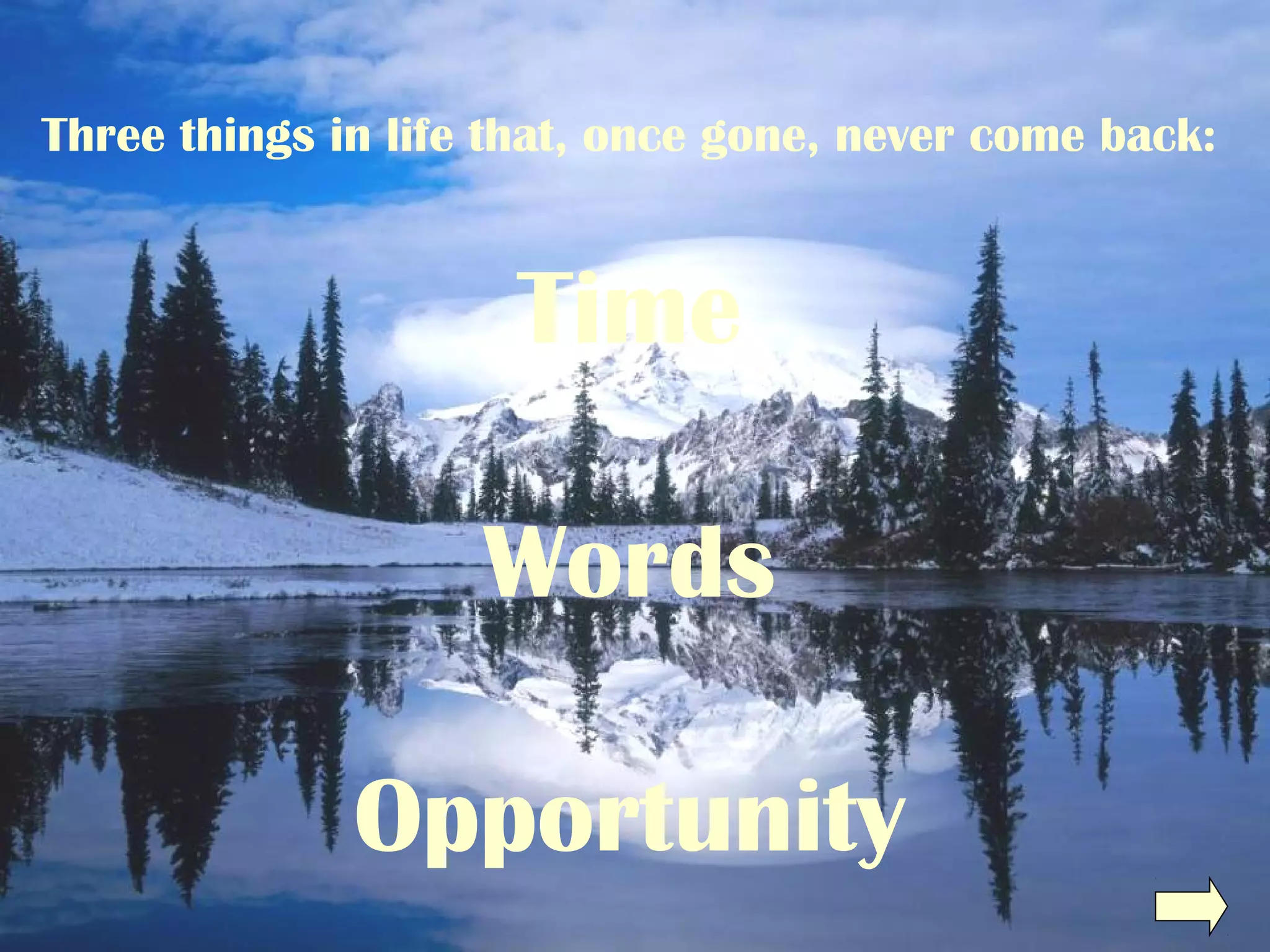 Three Important Things in Life | PPS