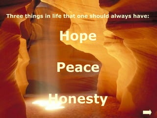 Three Important Things in Life | PPS
