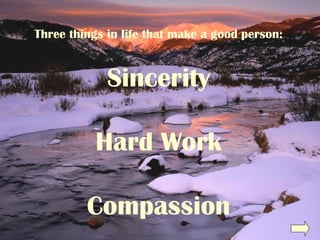 Three Important Things in Life | PPS