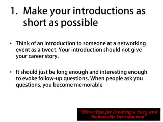 Three tips for creating a sexy and memorable introduction | PDF