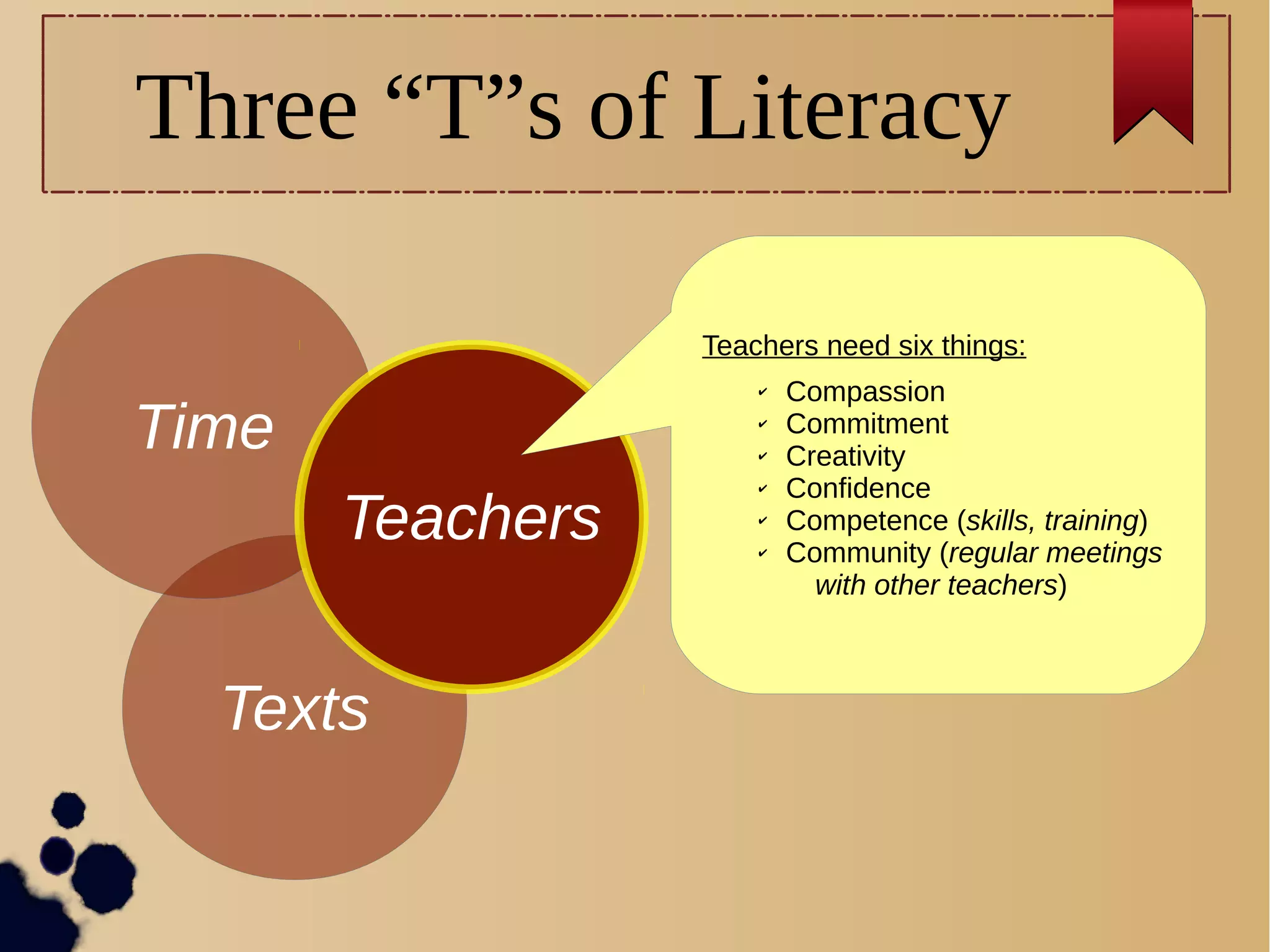 Three T's of Literacy | PPT