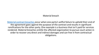 Three Types of Breaches of Contract | PPT