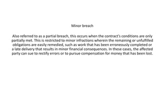 Three Types of Breaches of Contract | PPT