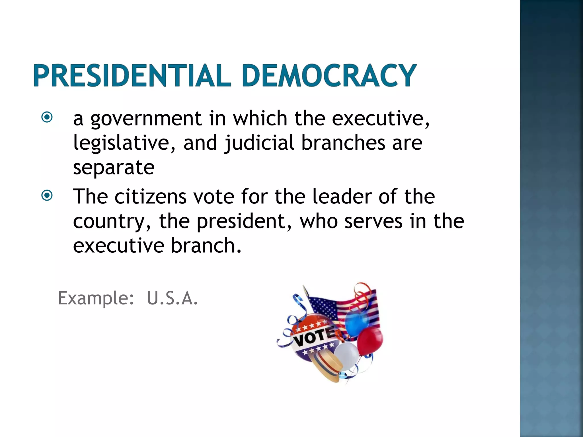 Three types of government and who has the power 2011 12 | PPT
