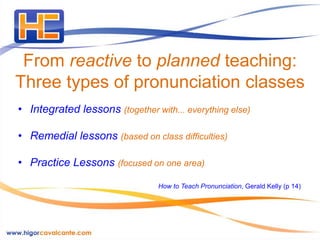 Three types of pronunciation classes - Martins Fontes Auditorium São ...