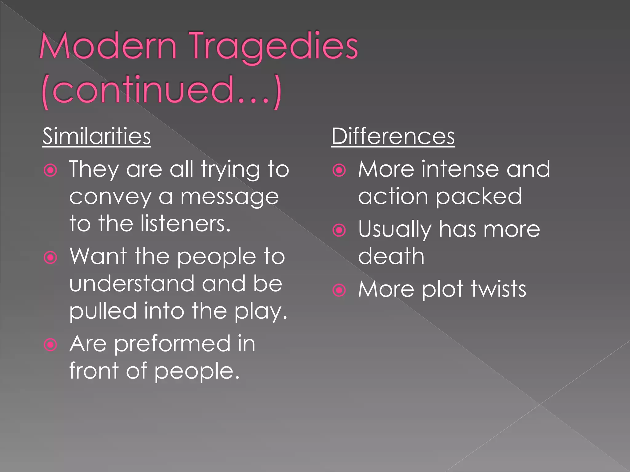 Three types of tragedy extra credit | PPTX