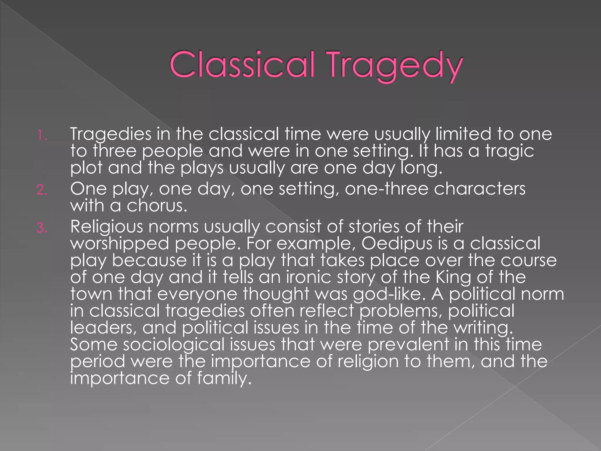 Three types of tragedy extra credit | PPTX