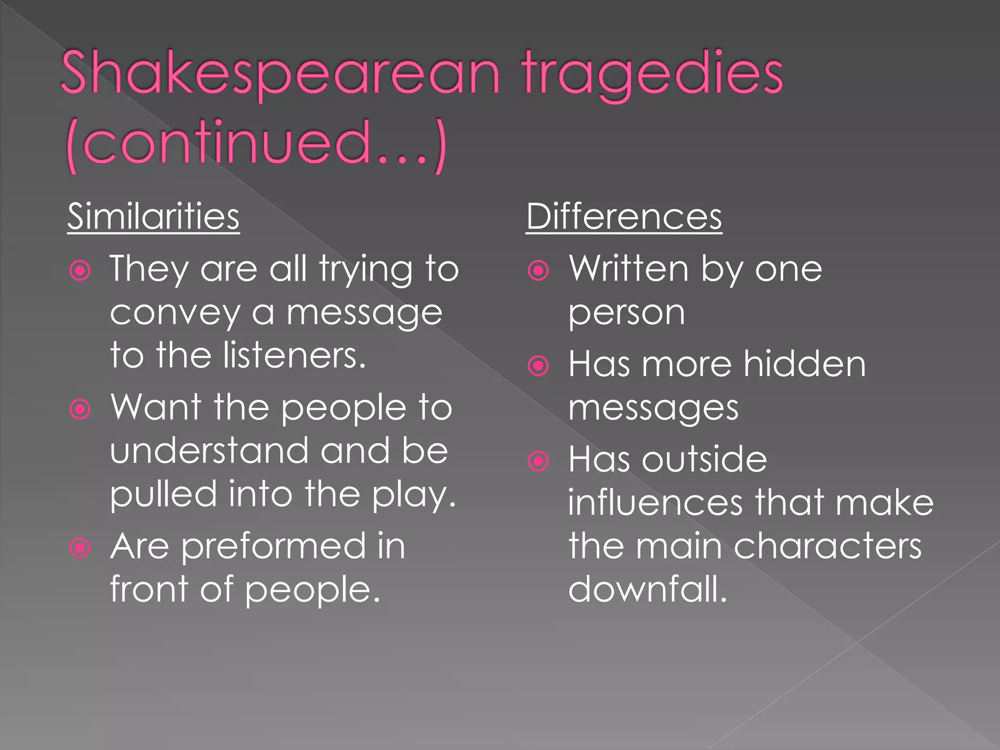 Three types of tragedy extra credit | PPTX