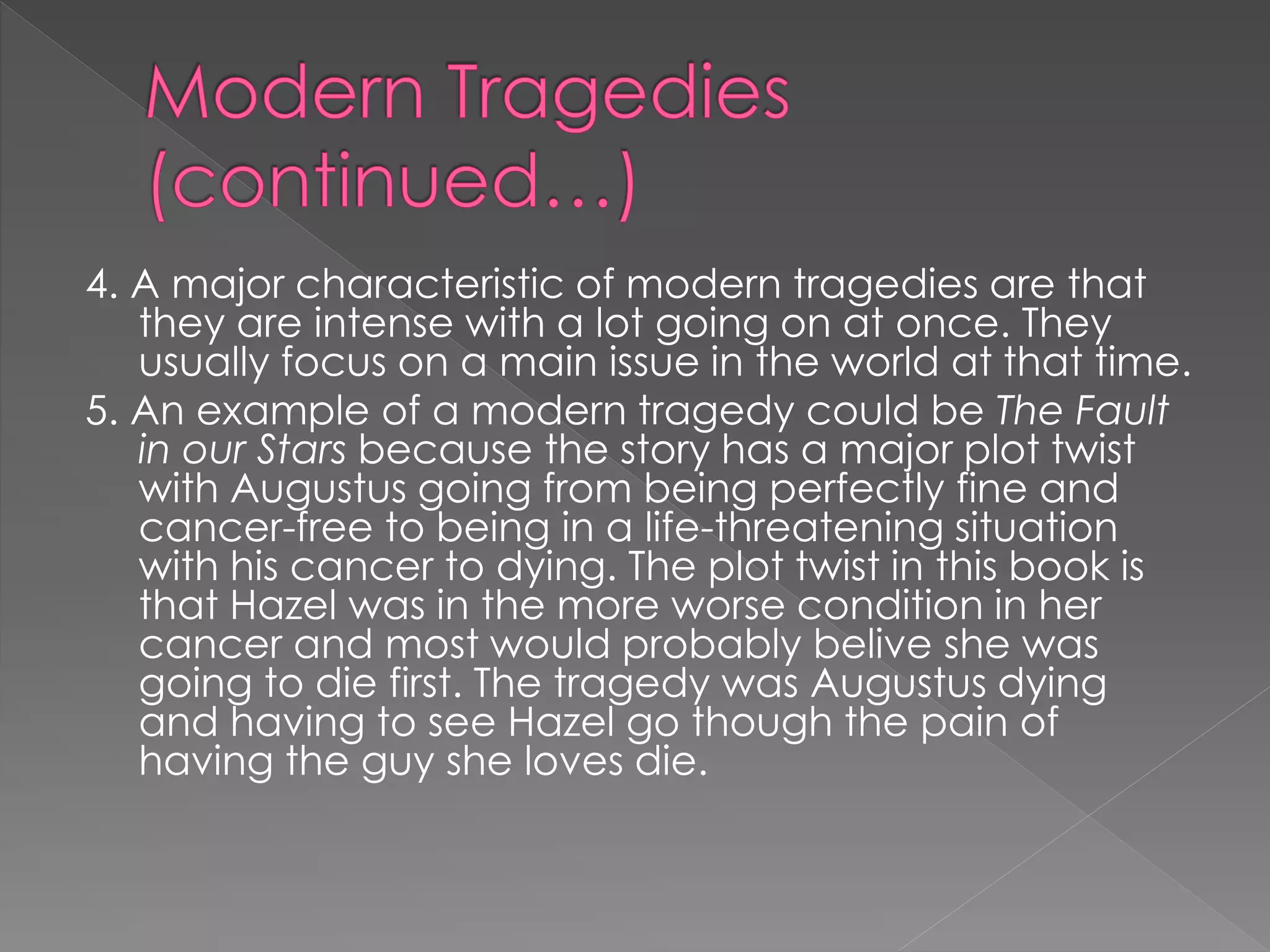 Three types of tragedy extra credit | PPTX