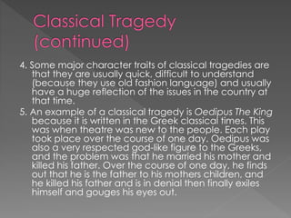 Three types of tragedy extra credit | PPTX