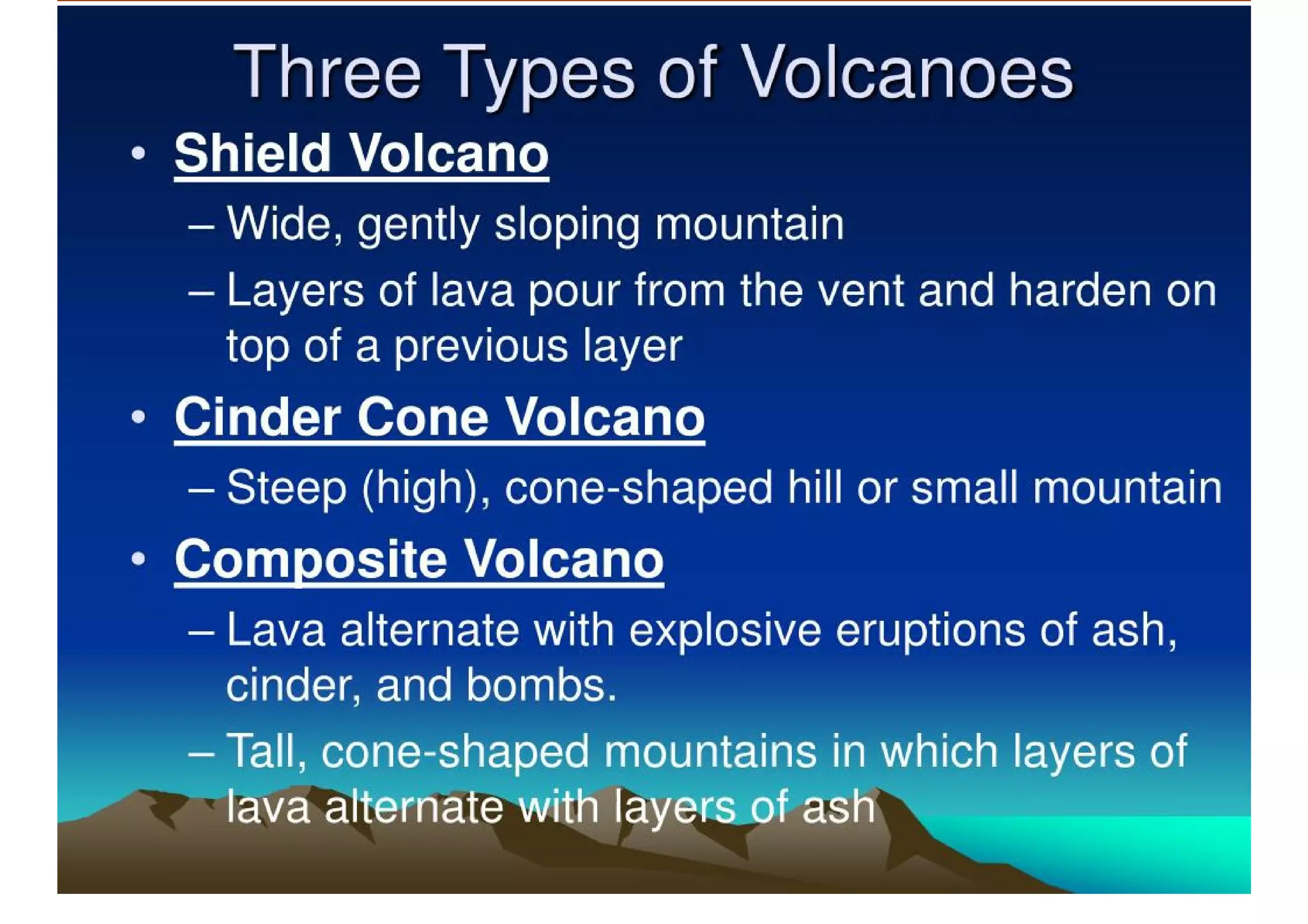Three Types Of Volcanoes | PDF
