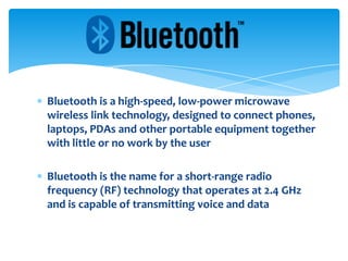 Three types of wireless technology | PPTX
