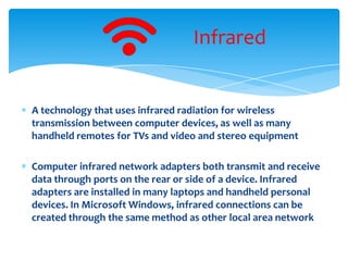 Three types of wireless technology | PPTX