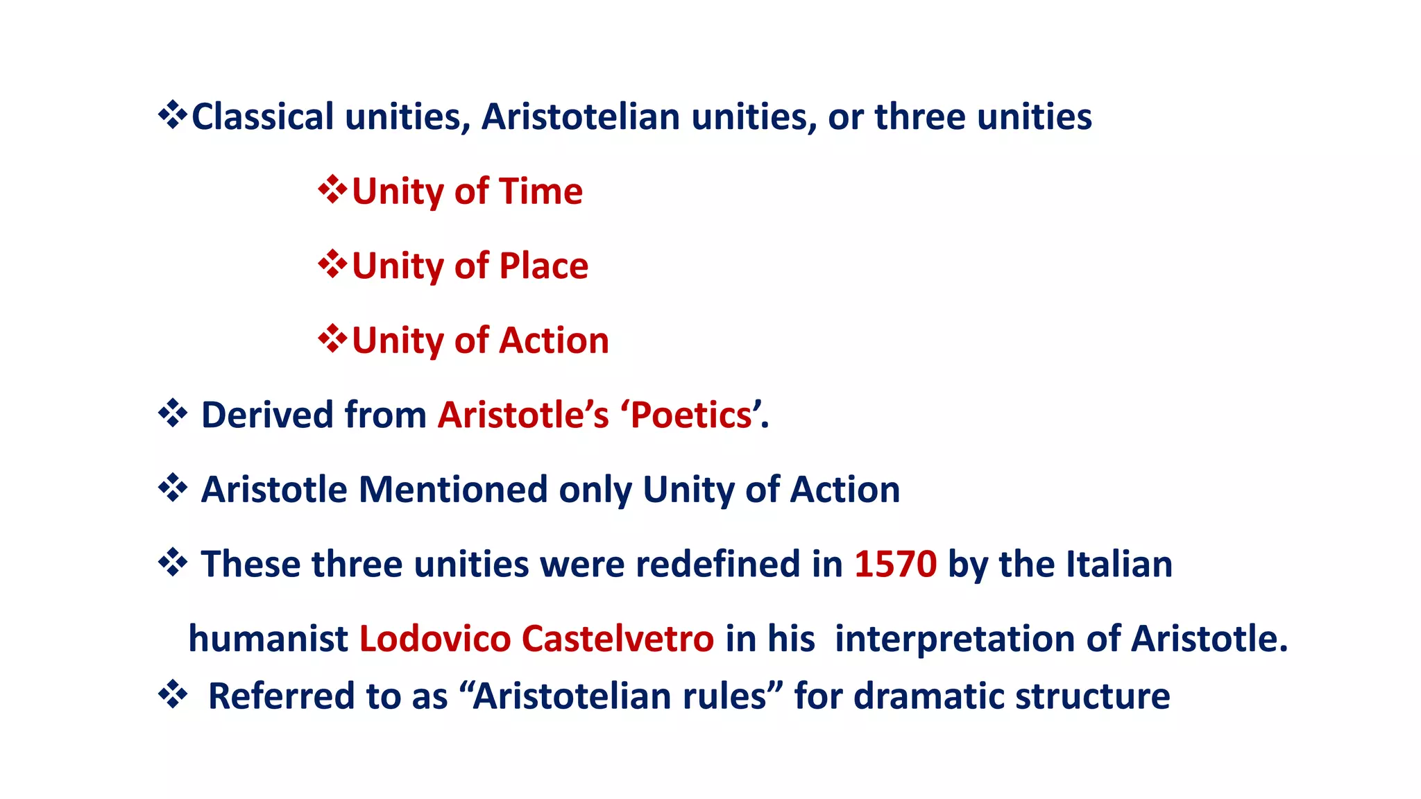 Three unities | PPTX