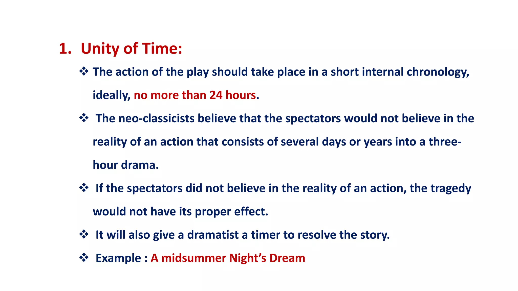 Three unities | PPTX