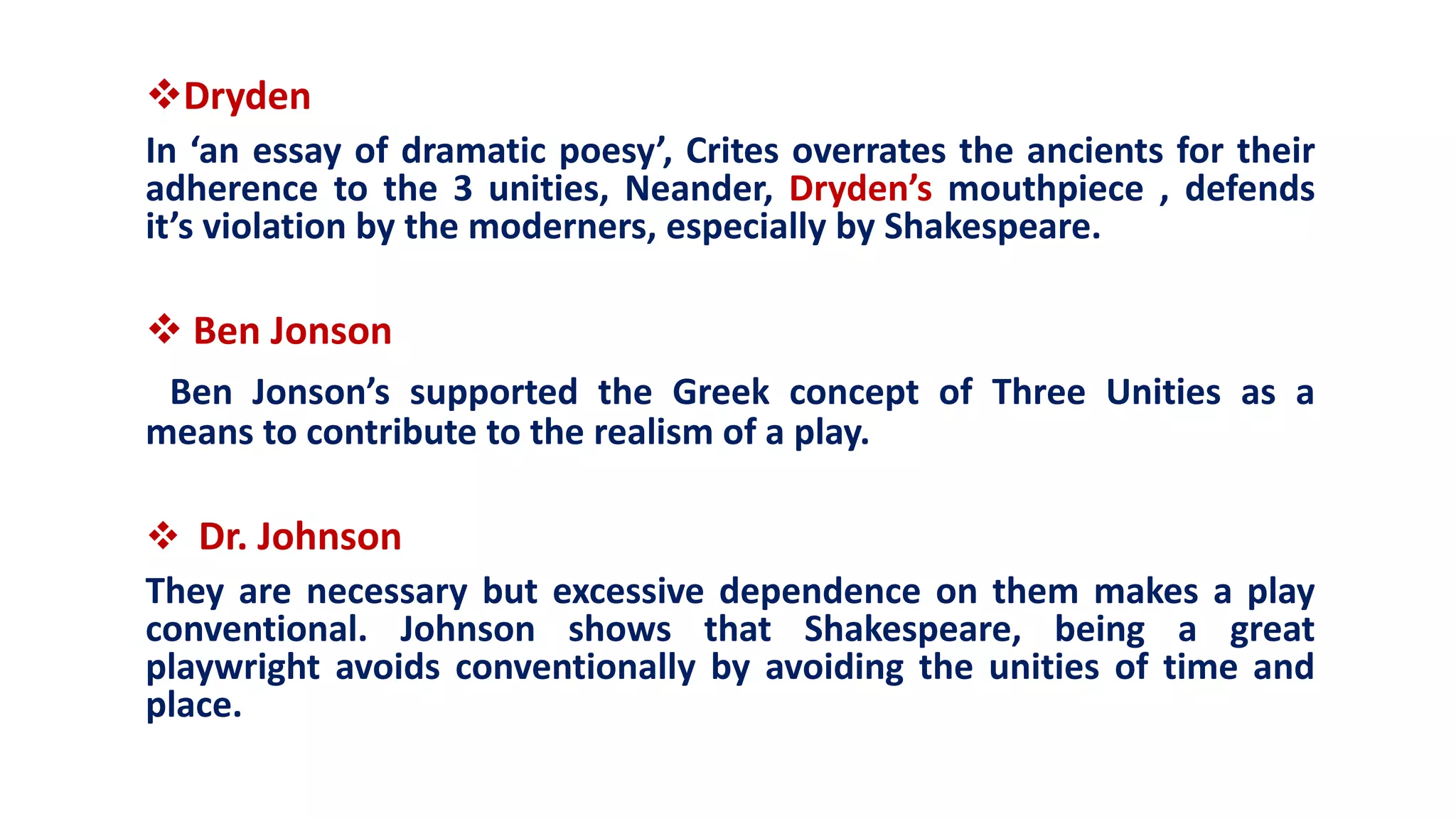 Three unities | PPTX