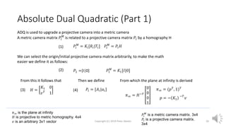 Three View Self Calibration and 3D Reconstruction | PPSX