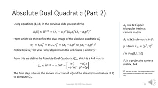 Three View Self Calibration and 3D Reconstruction | PPSX