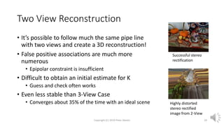 Three View Self Calibration and 3D Reconstruction | PPSX