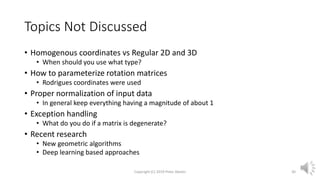 Three View Self Calibration and 3D Reconstruction | PPSX