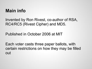 Three-Way-Ballot system | PPT