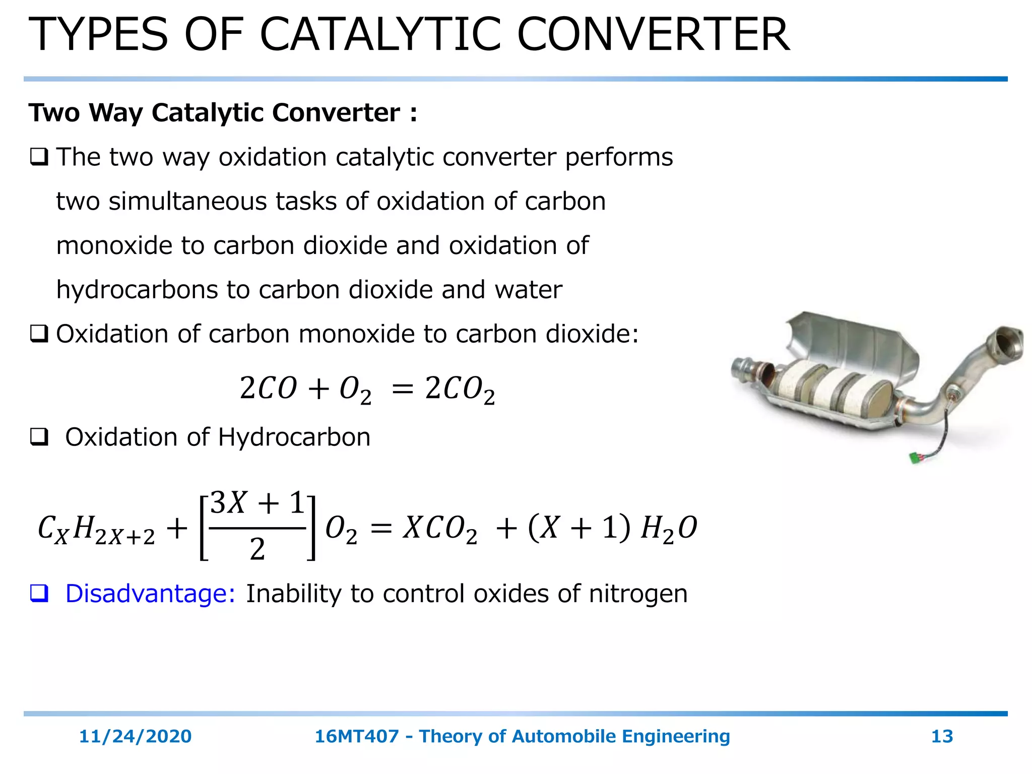 Three way catalytic converter | PPTX