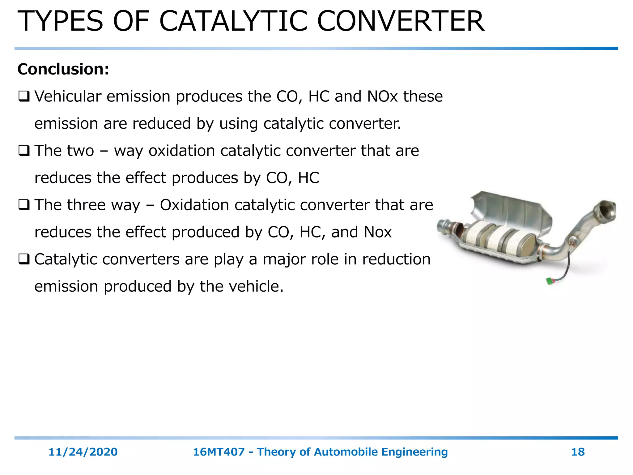 Three way catalytic converter | PPTX