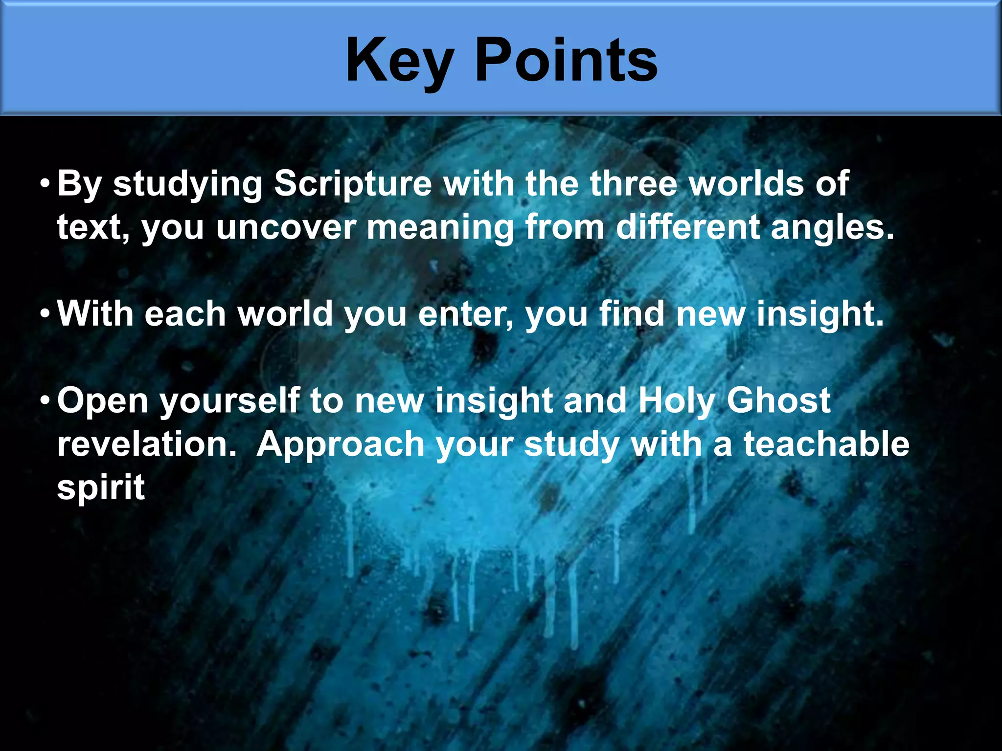 Three Worlds of Text (From All Nations Leadership Institute) | PPTX
