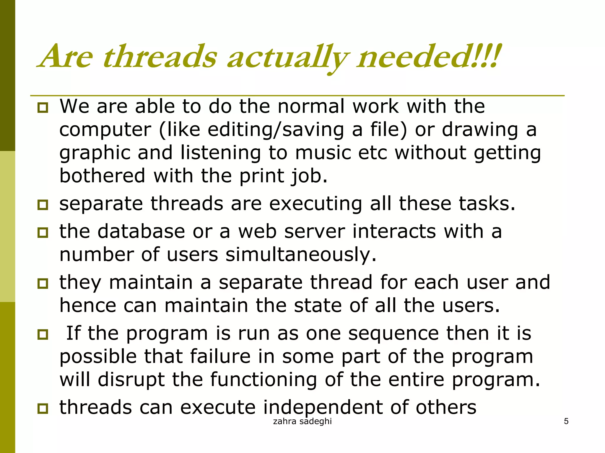 An Introduction to threads | PPT