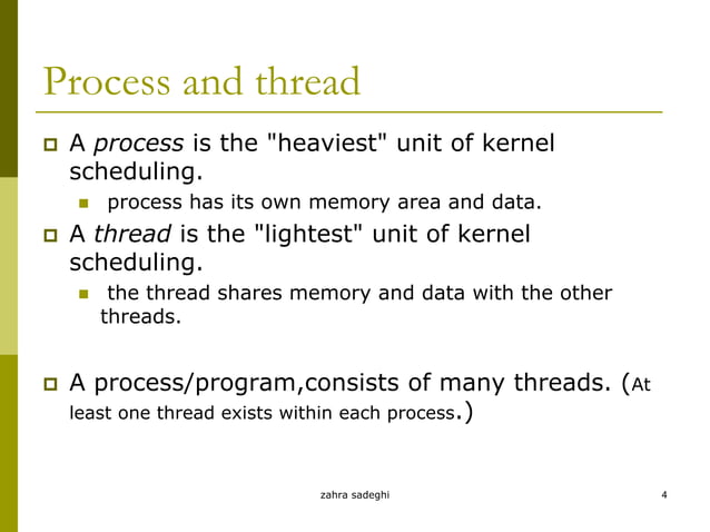 An Introduction to threads | PPT