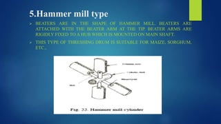 THRESHING MACHINERY-1 and cylinders used in thresher.pptx