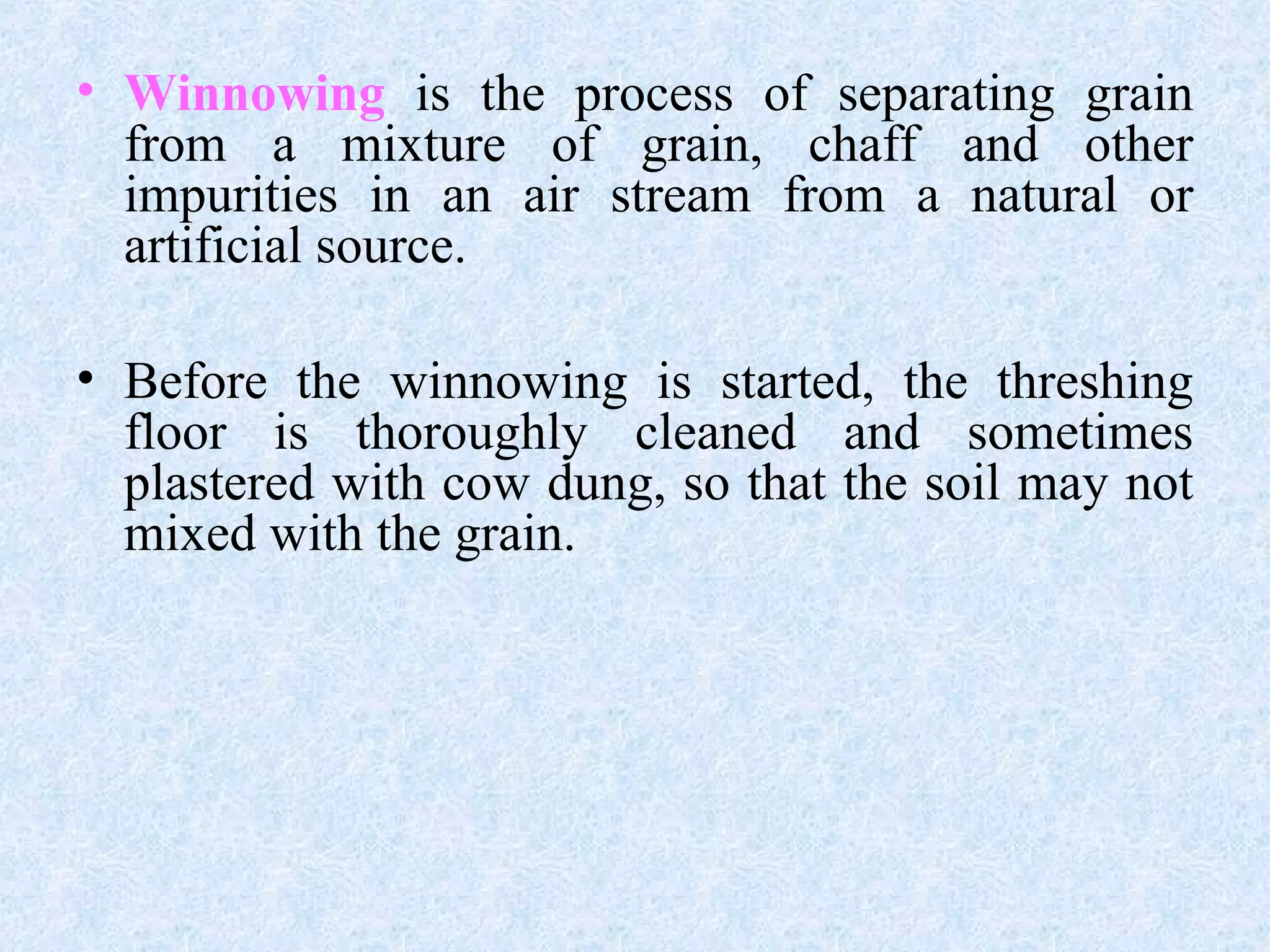 Threshing of food grain crops | PPT