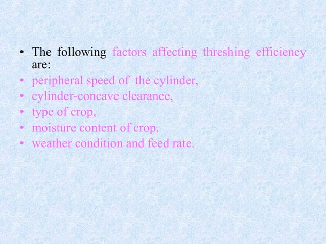 Threshing of food grain crops | PPT | Gardening | Home & Garden