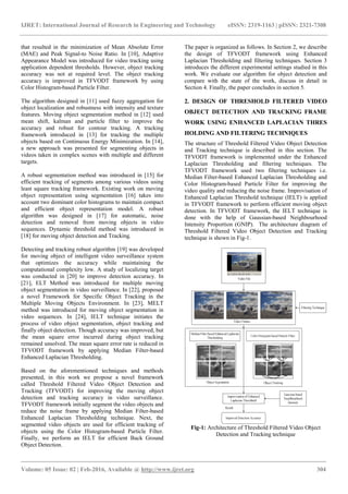 Threshold based filtering technique for efficient moving object detection and tracking in video ...