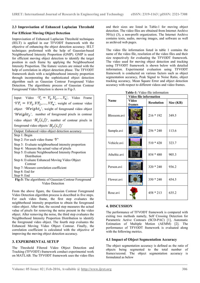 Threshold based filtering technique for efficient moving object detection and tracking in video ...
