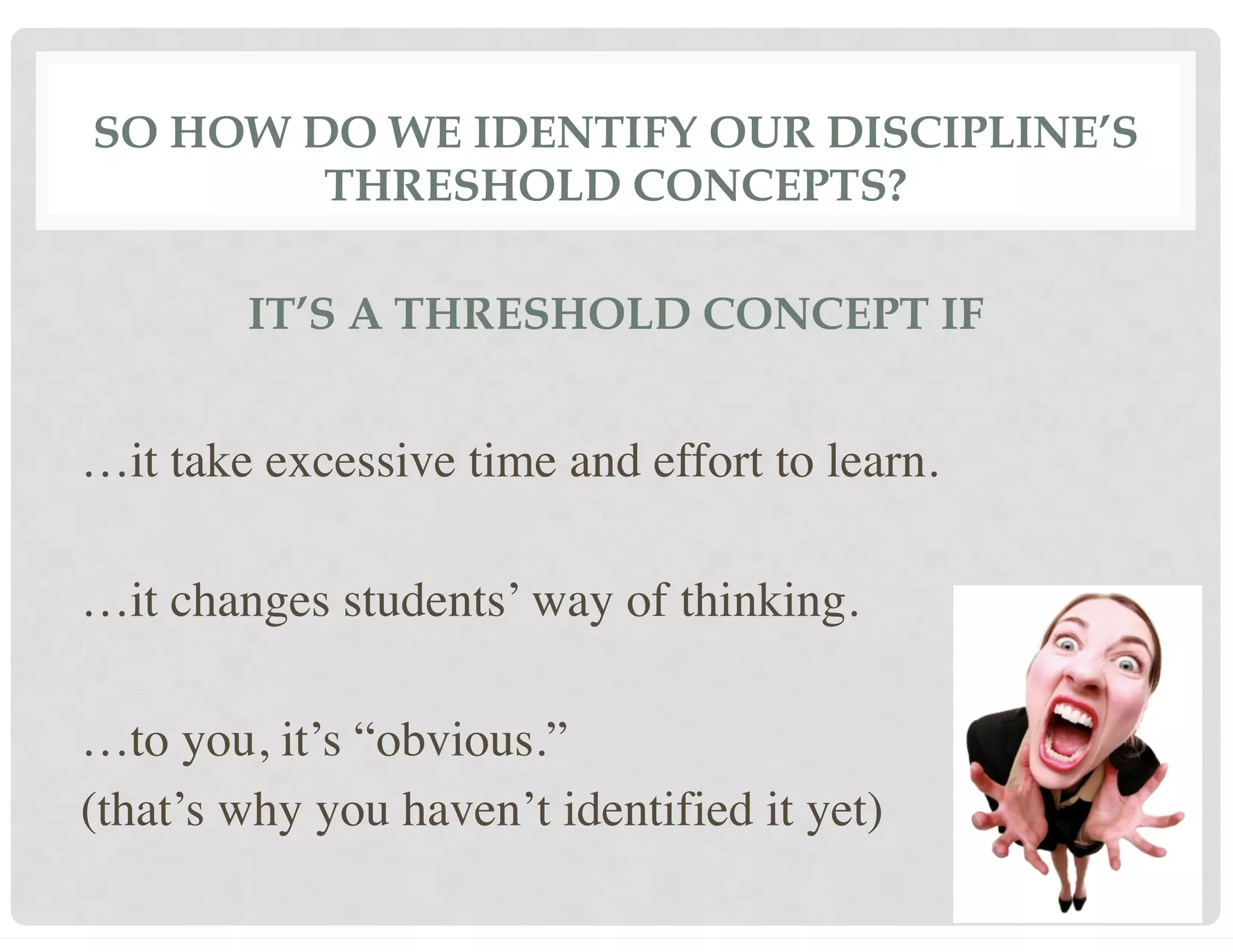 Threshold Concepts ppt | PDF