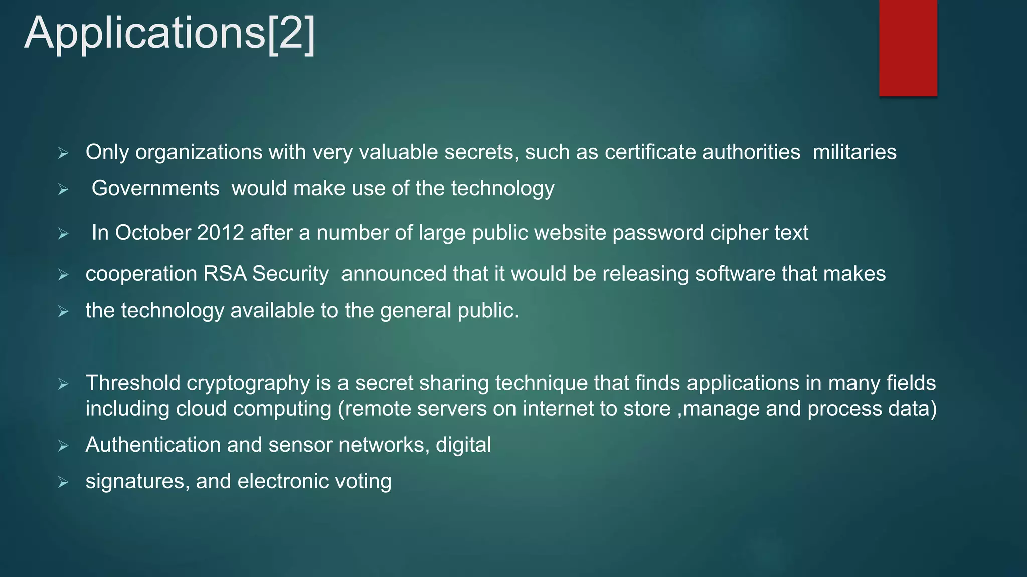 Threshold Cryptography Ppt 