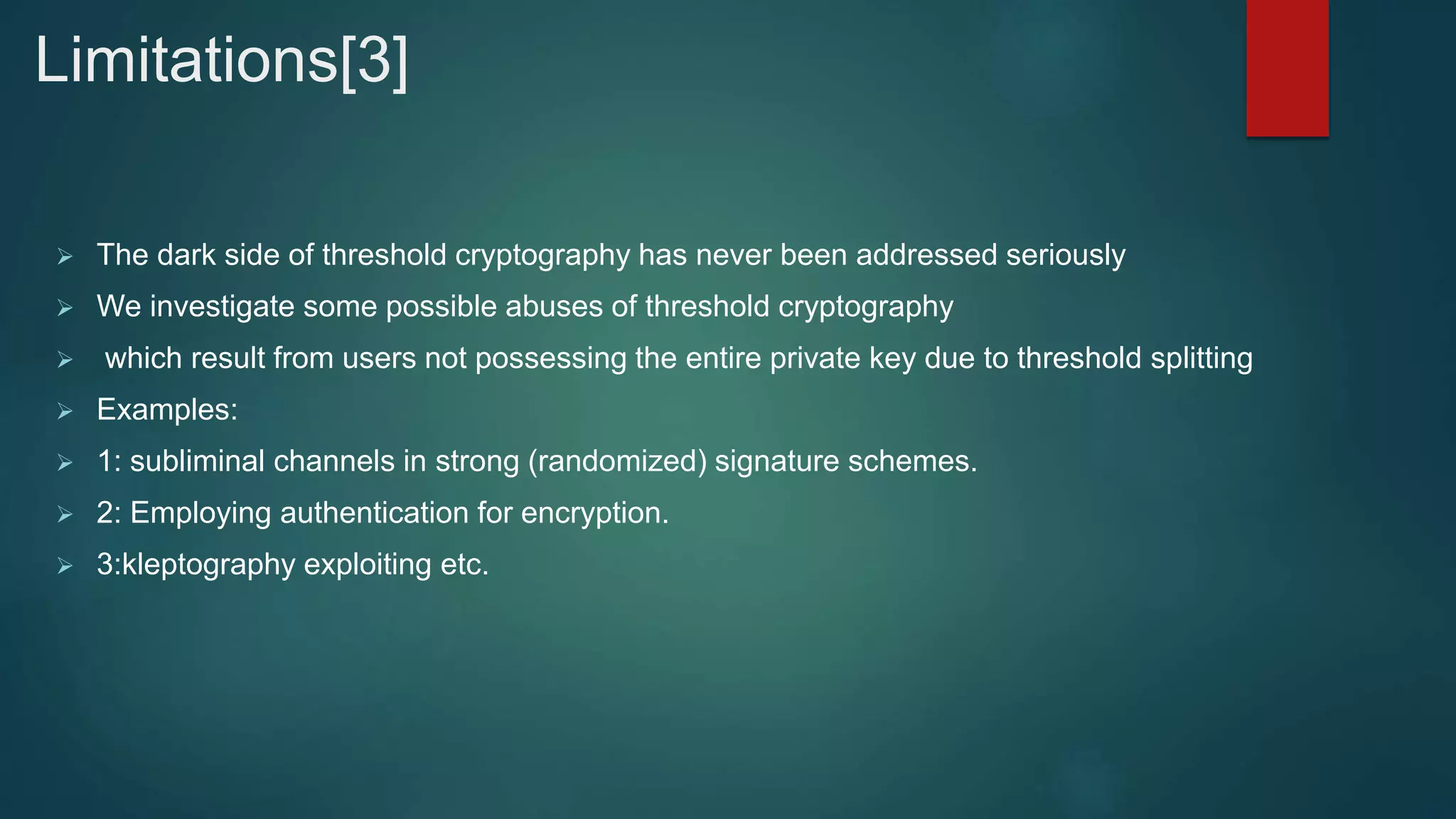 Threshold cryptography | PPTX