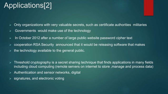 Threshold cryptography | PPTX