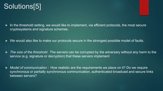 Threshold cryptography | PPTX